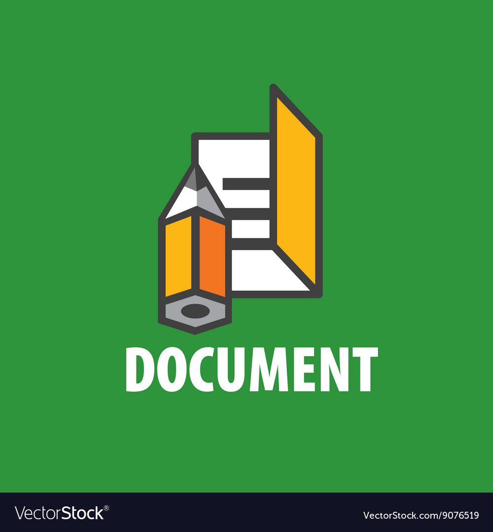 Logo document Royalty Free Vector Image - VectorStock