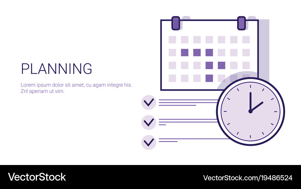 Business planning concept corporate time Vector Image