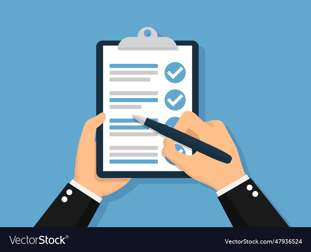 Businessman holding clipboard flat clipboard Vector Image Businessman holding clipboard flat clipboard Vector Image