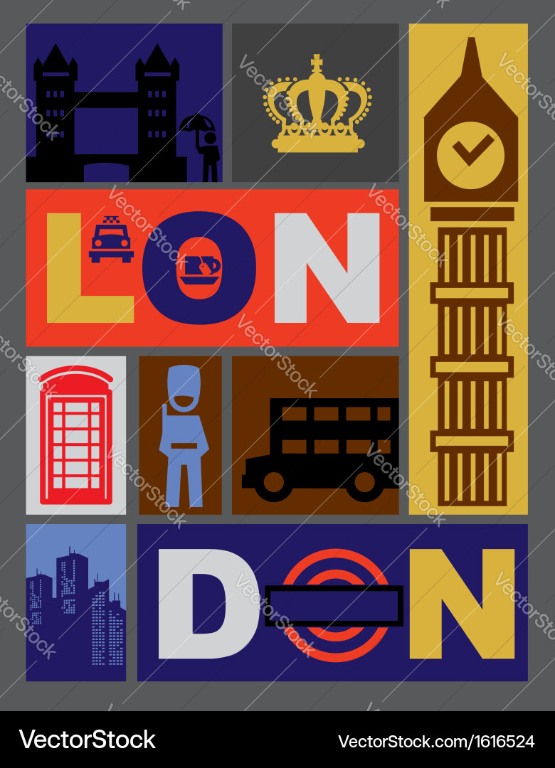 London icons Royalty Free Vector Image - VectorStock