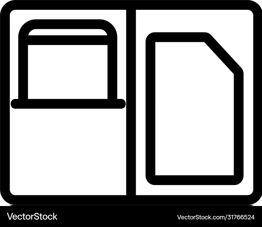 Phone case wallet icon outline Royalty Free Vector Image