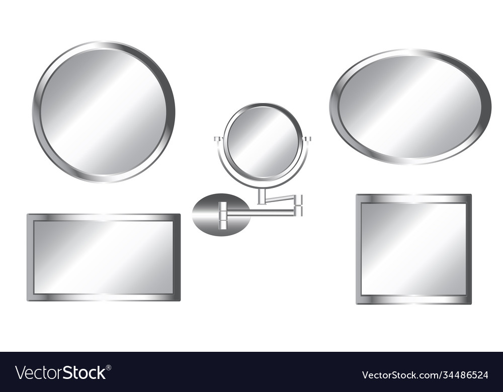 Set isolated mirrors Royalty Free Vector Image Set isolated mirrors Royalty Free Vector Image