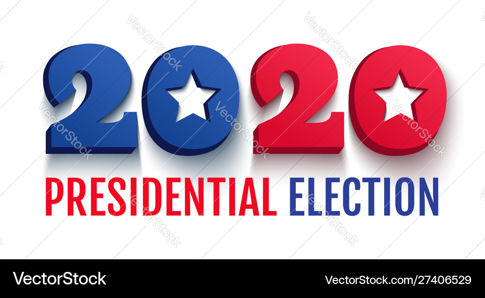 2020 US Presidential Election Card Royalty Free Vector Image