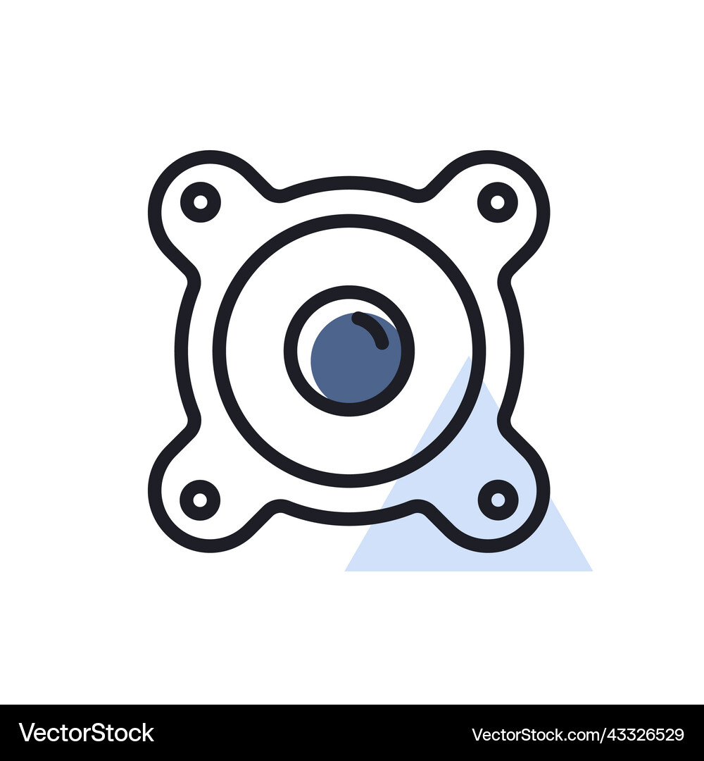 Acoustic speaker icon graph symbol for music Vector Image