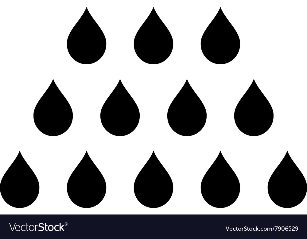 Drops flat symbol Royalty Free Vector Image - VectorStock