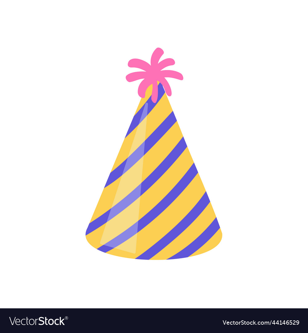 Party Hat Colorful Conical For Wearing Royalty Free Vector