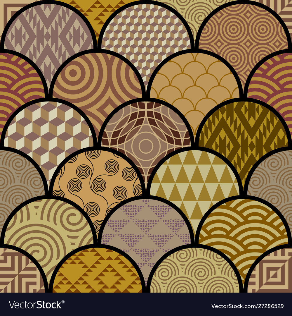 Patchwork textile pattern seamless quilting Vector Image