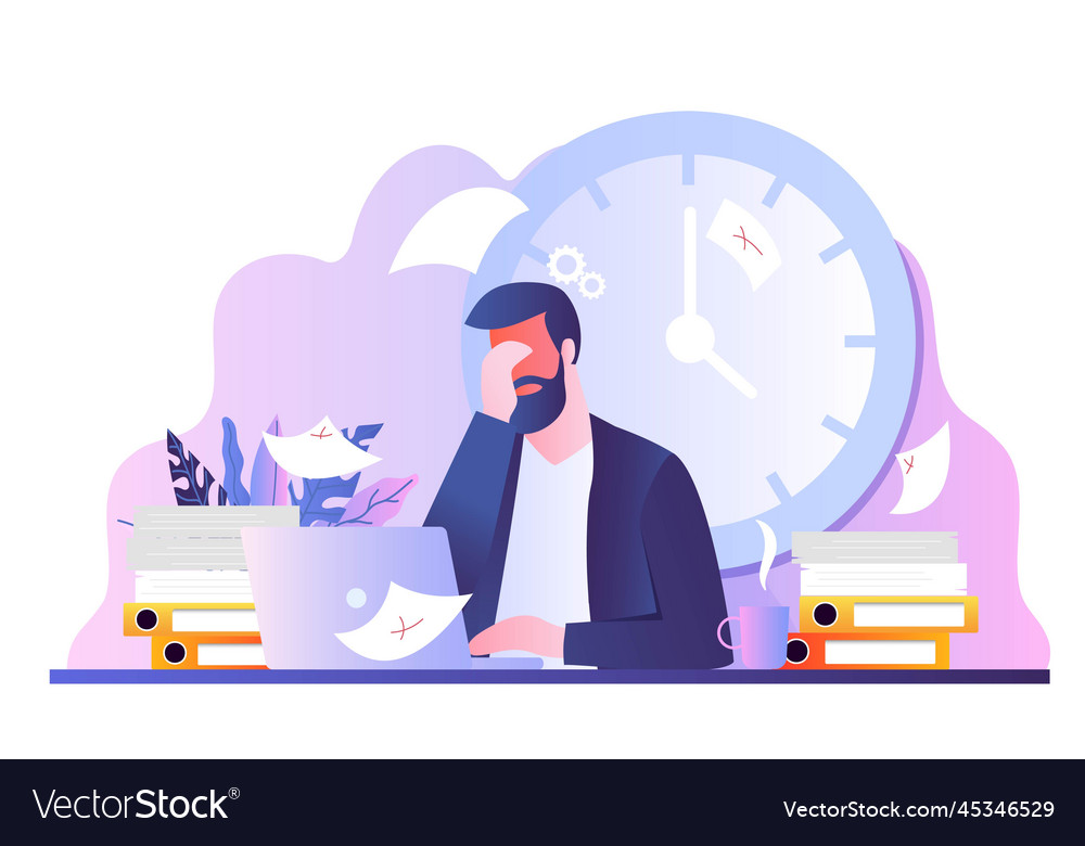 Work problem concept Royalty Free Vector Image