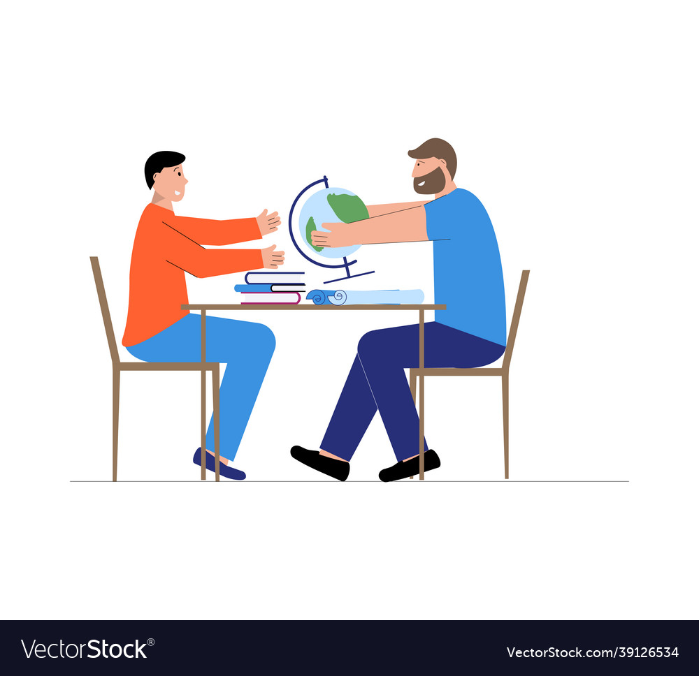 Flat tutor Royalty Free Vector Image - VectorStock