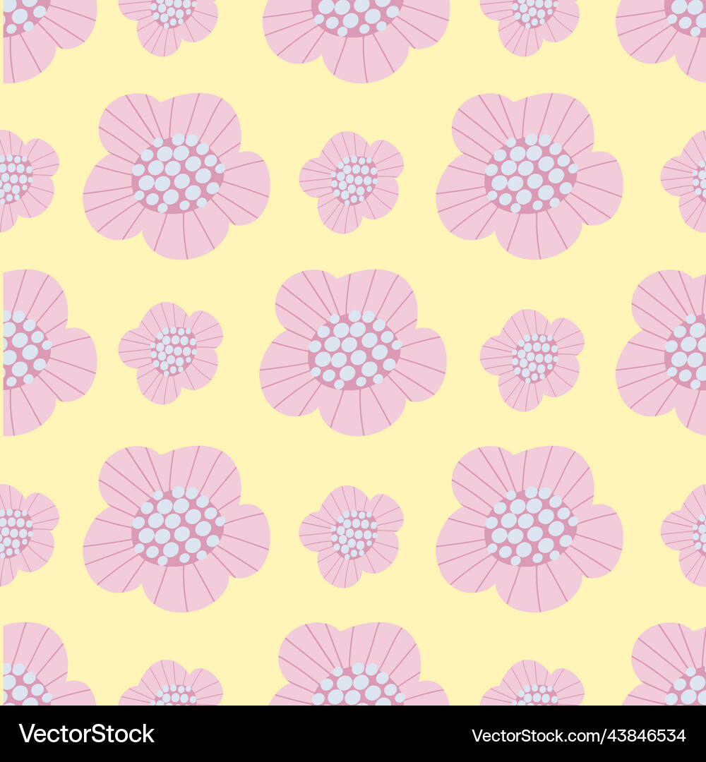 Floral seamless pattern delicate colors Royalty Free Vector