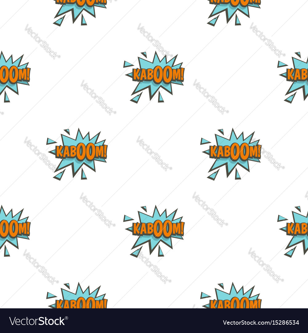 Kaboom comic text sound effect pattern seamless Vector Image