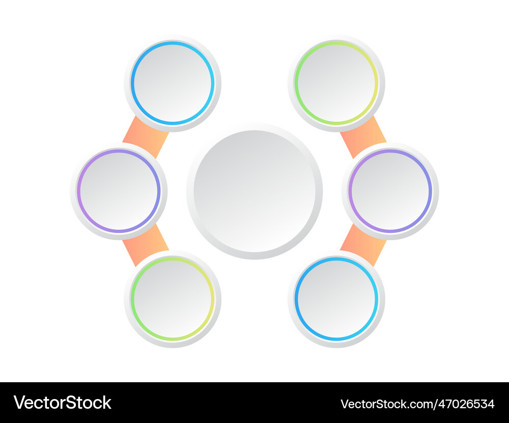 Six segment step infographic element Royalty Free Vector