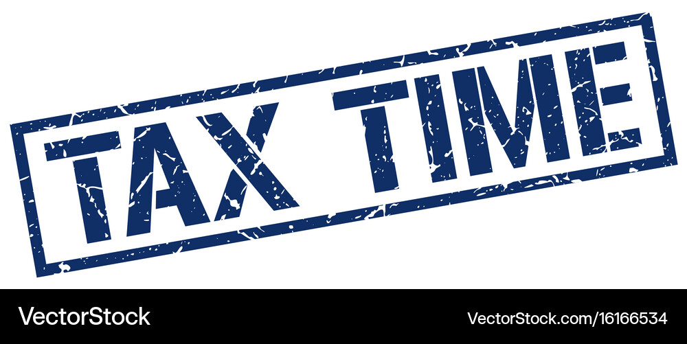 Tax time stamp Royalty Free Vector Image - VectorStock
