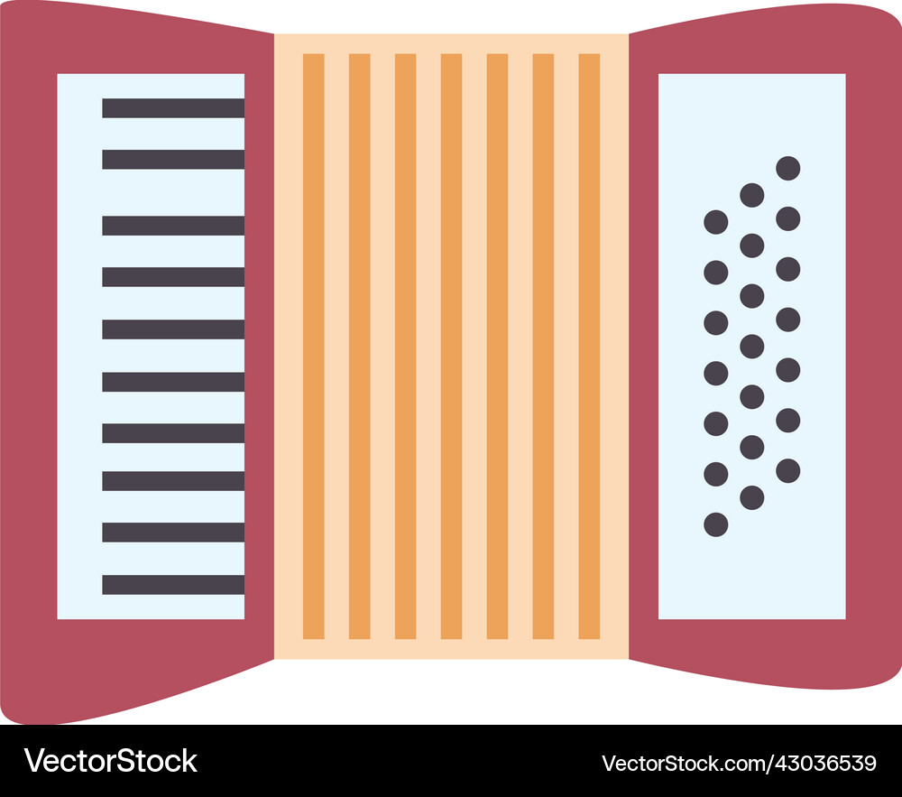 Accordion musical instrument Royalty Free Vector Image