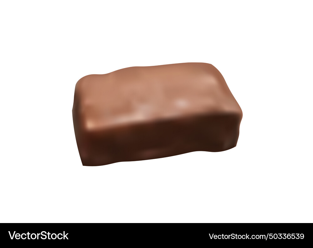 Chocolate candy bar on white background Royalty Free Vector