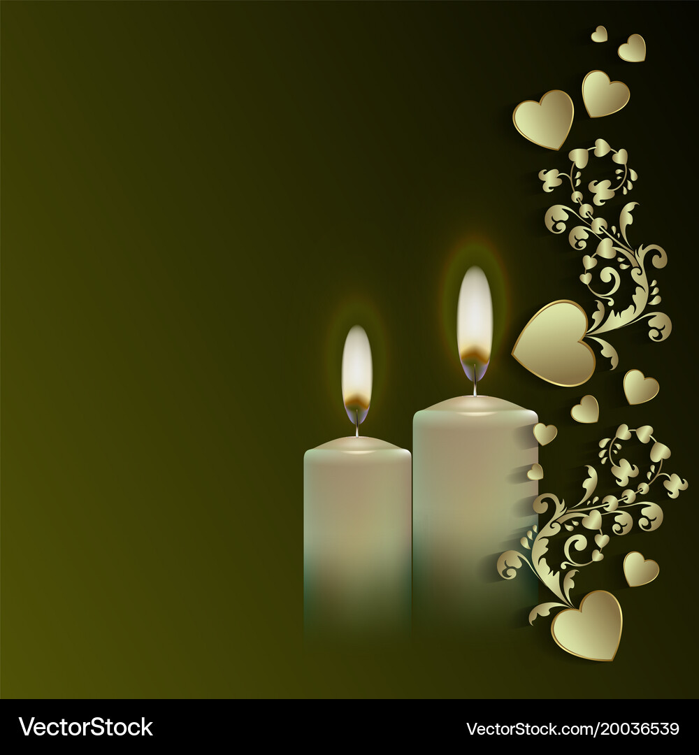 Easter pattern with candles postcard Royalty Free Vector