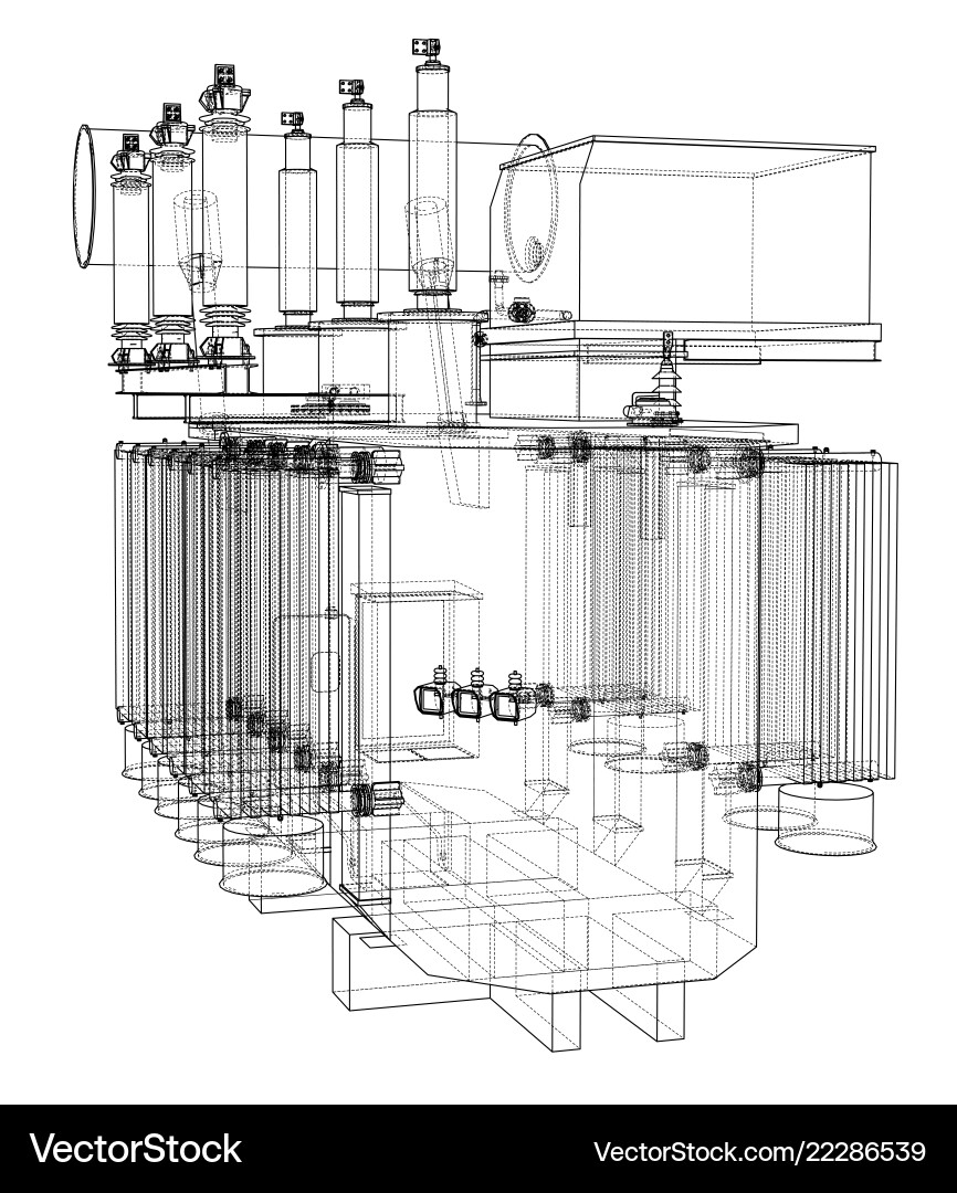 High-voltage transformer concept Royalty Free Vector Image