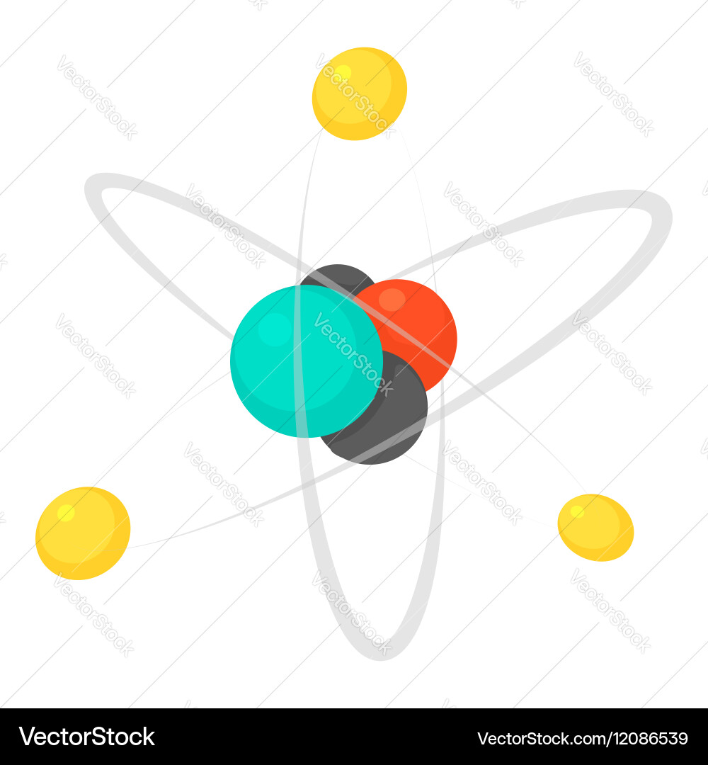 Molecule icon cartoon style Royalty Free Vector Image