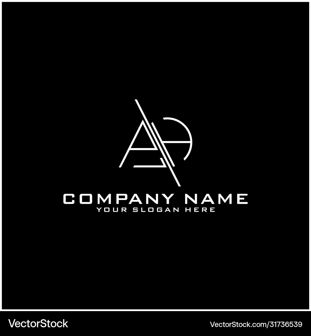 Ph letter logo icon design template elements Vector Image