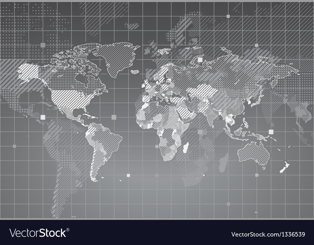 World map Royalty Free Vector Image - VectorStock