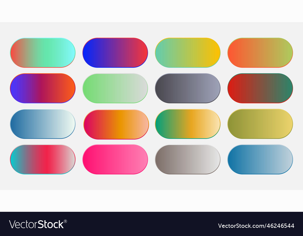 Abstract vibrant colorful gradient swatches big Vector Image