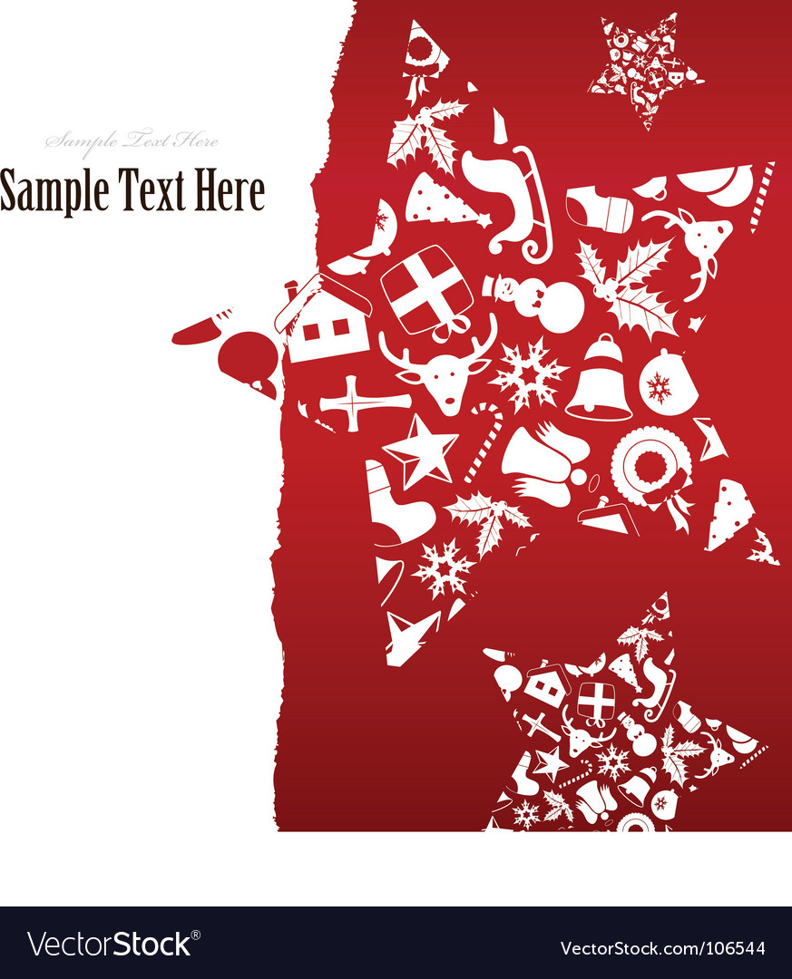 Christmas icons in star shape Royalty Free Vector Image