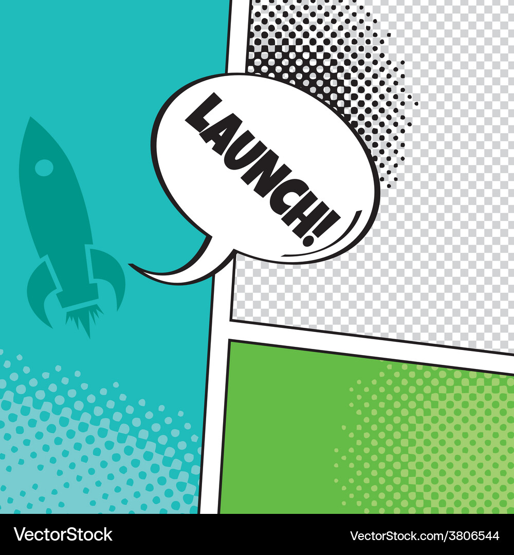 Comic template element with speech bubble Vector Image