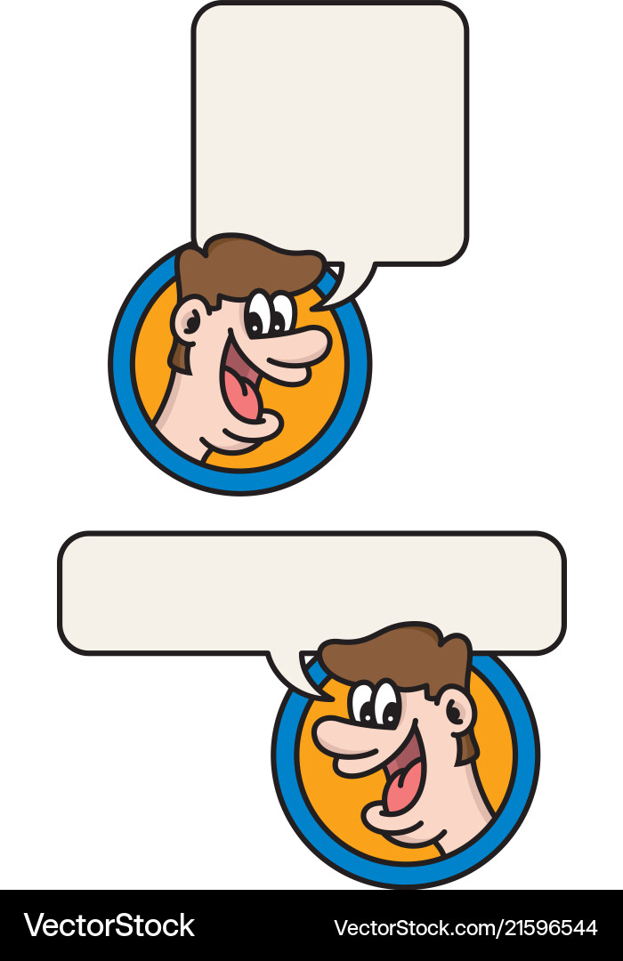 Happy talking man cartoon Royalty Free Vector Image