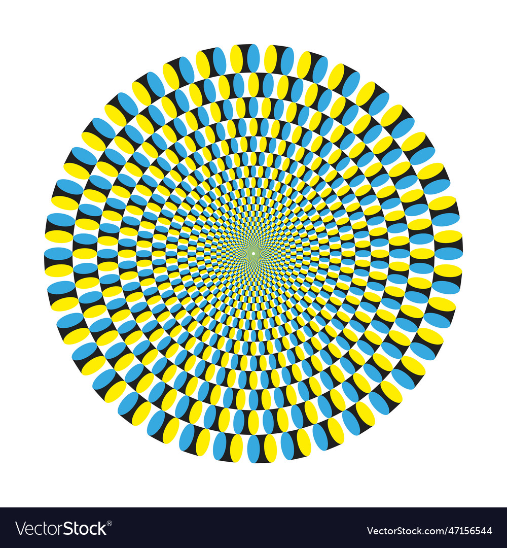 Optical illusion seamless pattern moving visual Vector Image