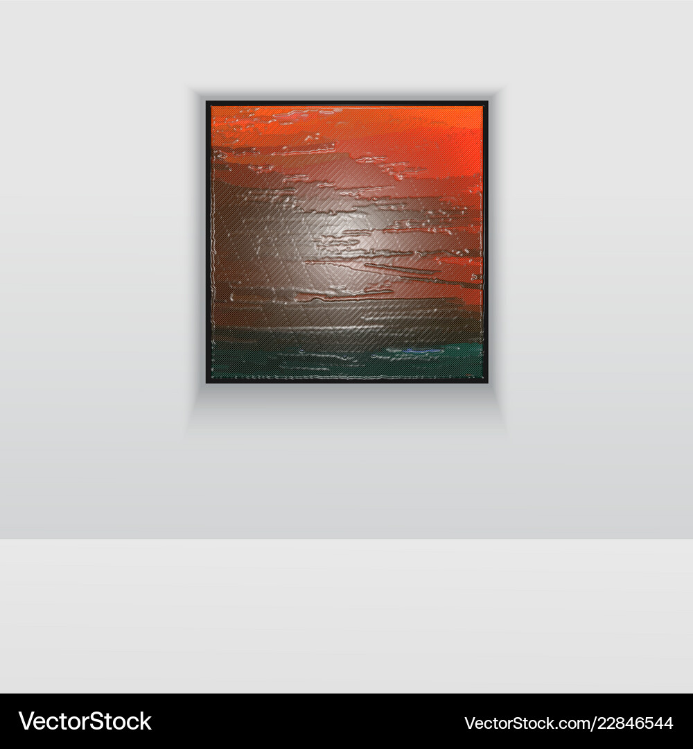 Red Abstract Wall Art Royalty Free Vector Image