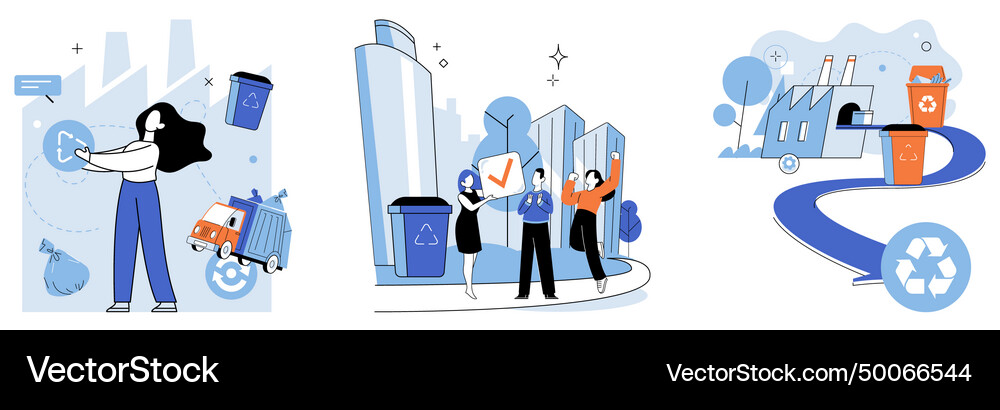Waste management an ecological mindset encourages Vector Image