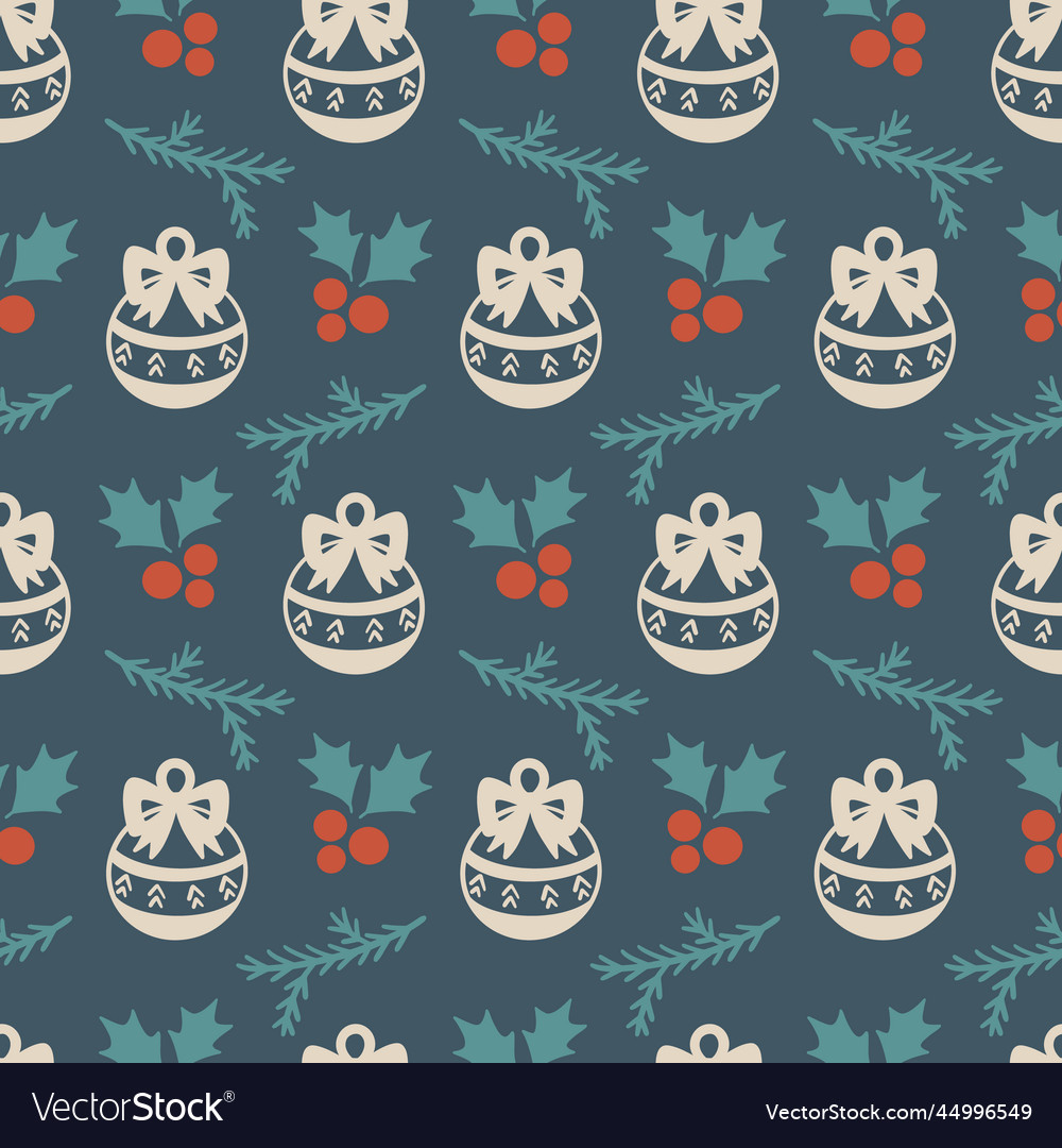 Christmas seamless pattern Royalty Free Vector Image