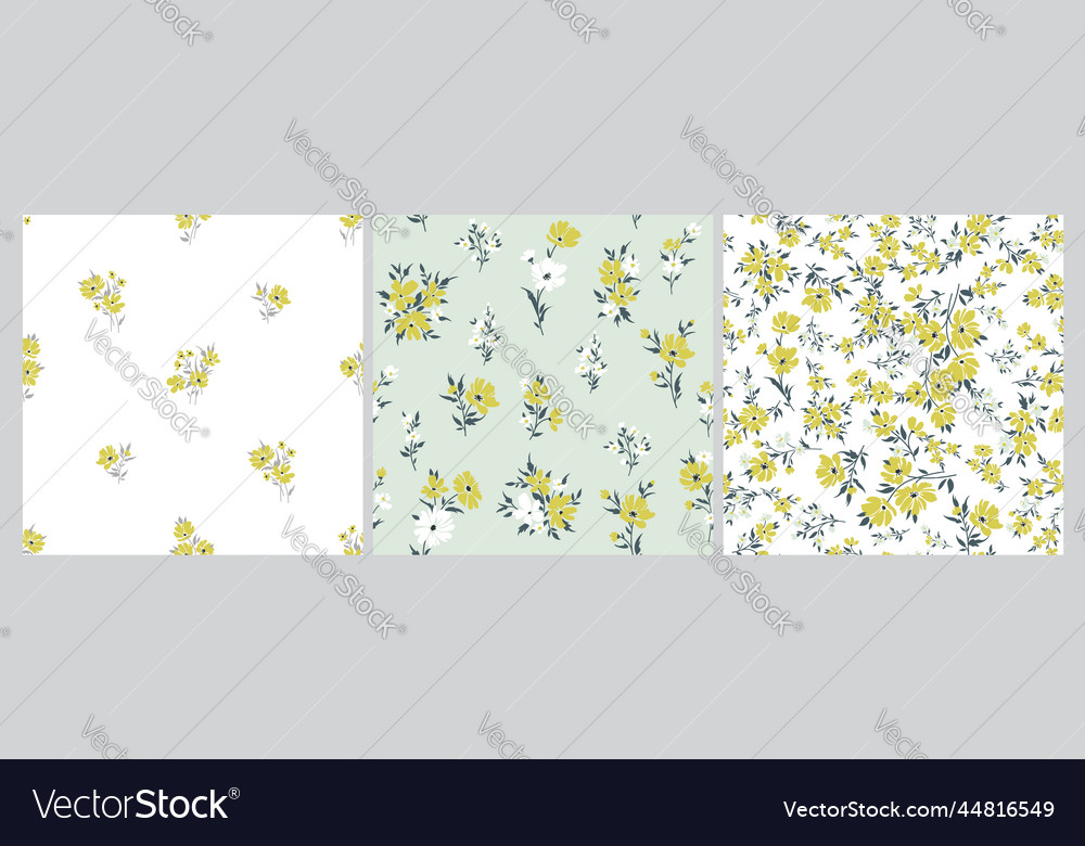 Design of spring print with flowers for textile Vector Image