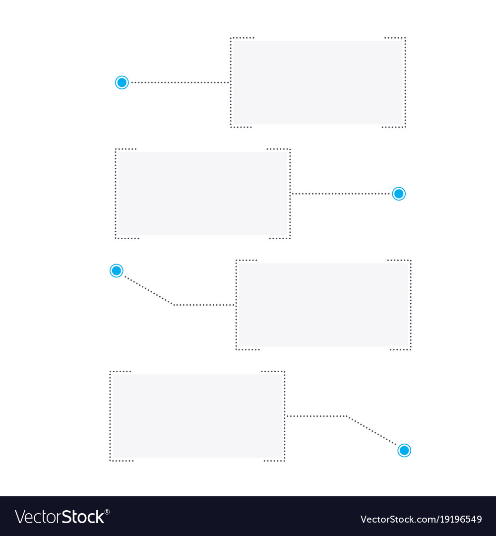 Infographic dashed text frames Royalty Free Vector Image