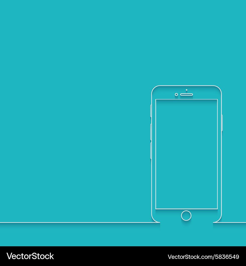 Modern smartphone on blue Royalty Free Vector Image