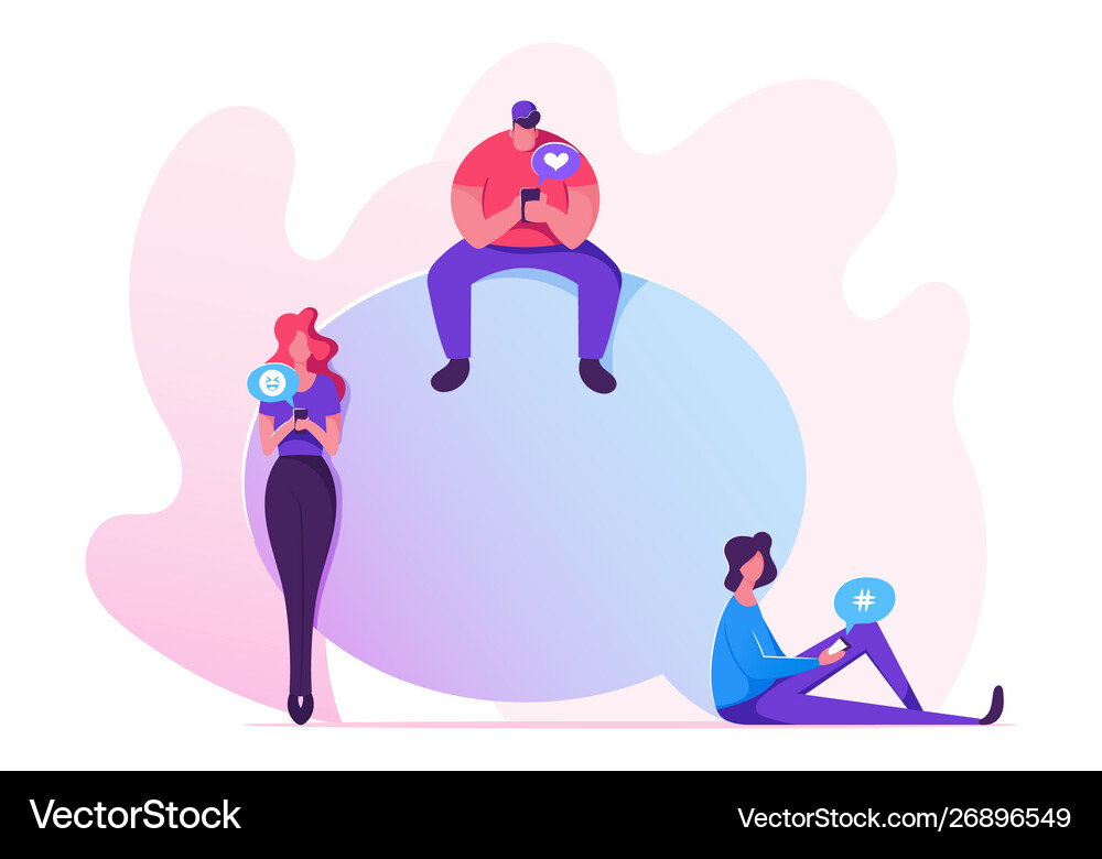Smart technologies in human life young men Vector Image