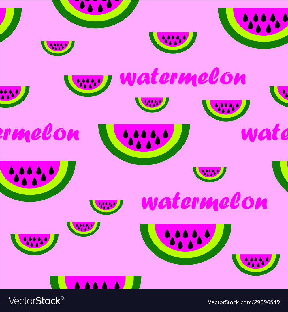 Watermelon seamless pattern Royalty Free Vector Image