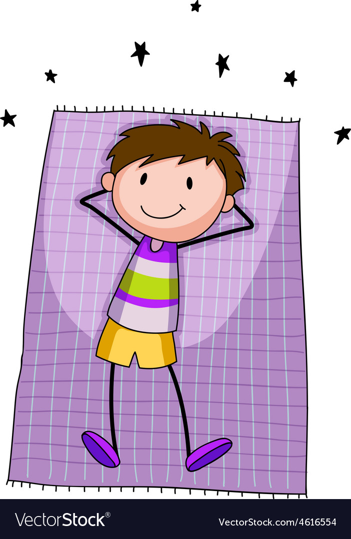 Boy resting Royalty Free Vector Image - VectorStock
