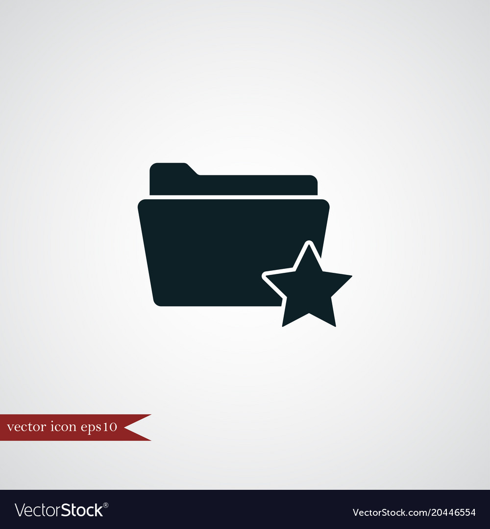 Folder icon simple Royalty Free Vector Image - VectorStock