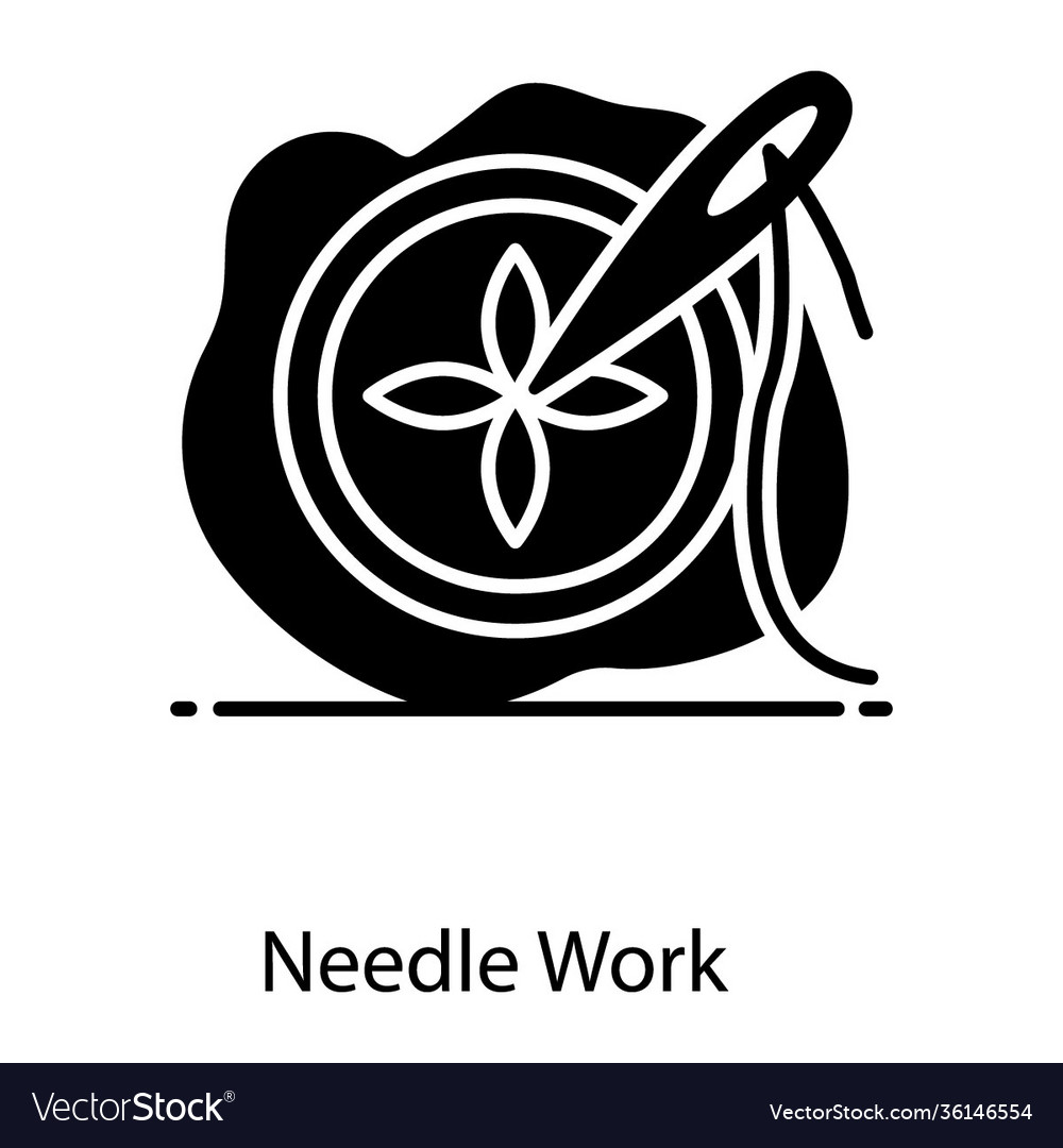 Needle work Royalty Free Vector Image - VectorStock