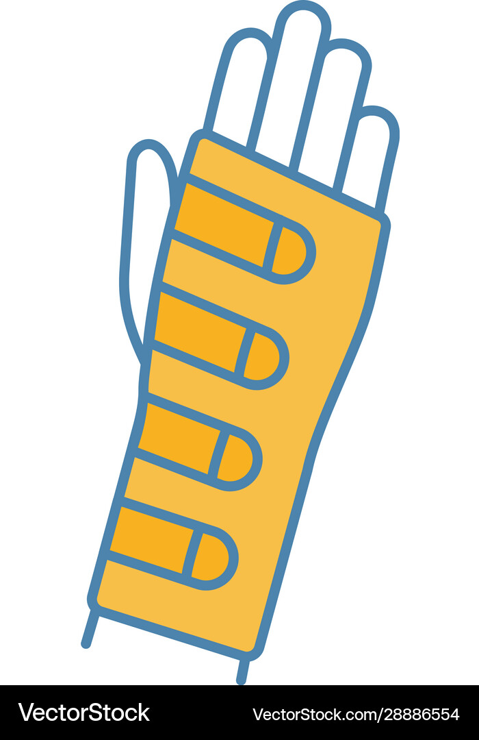 Wrist brace color icon Royalty Free Vector Image