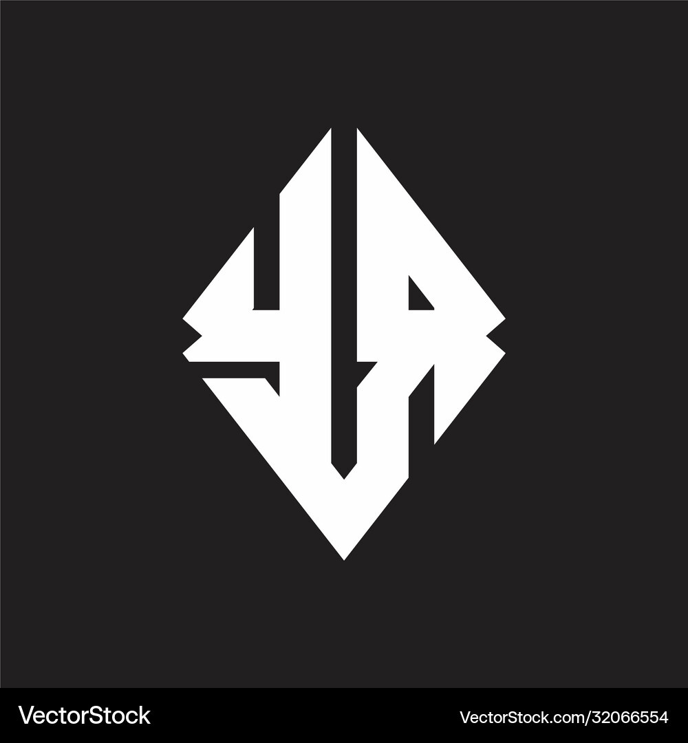 Yr logo monogram with sharp square design template