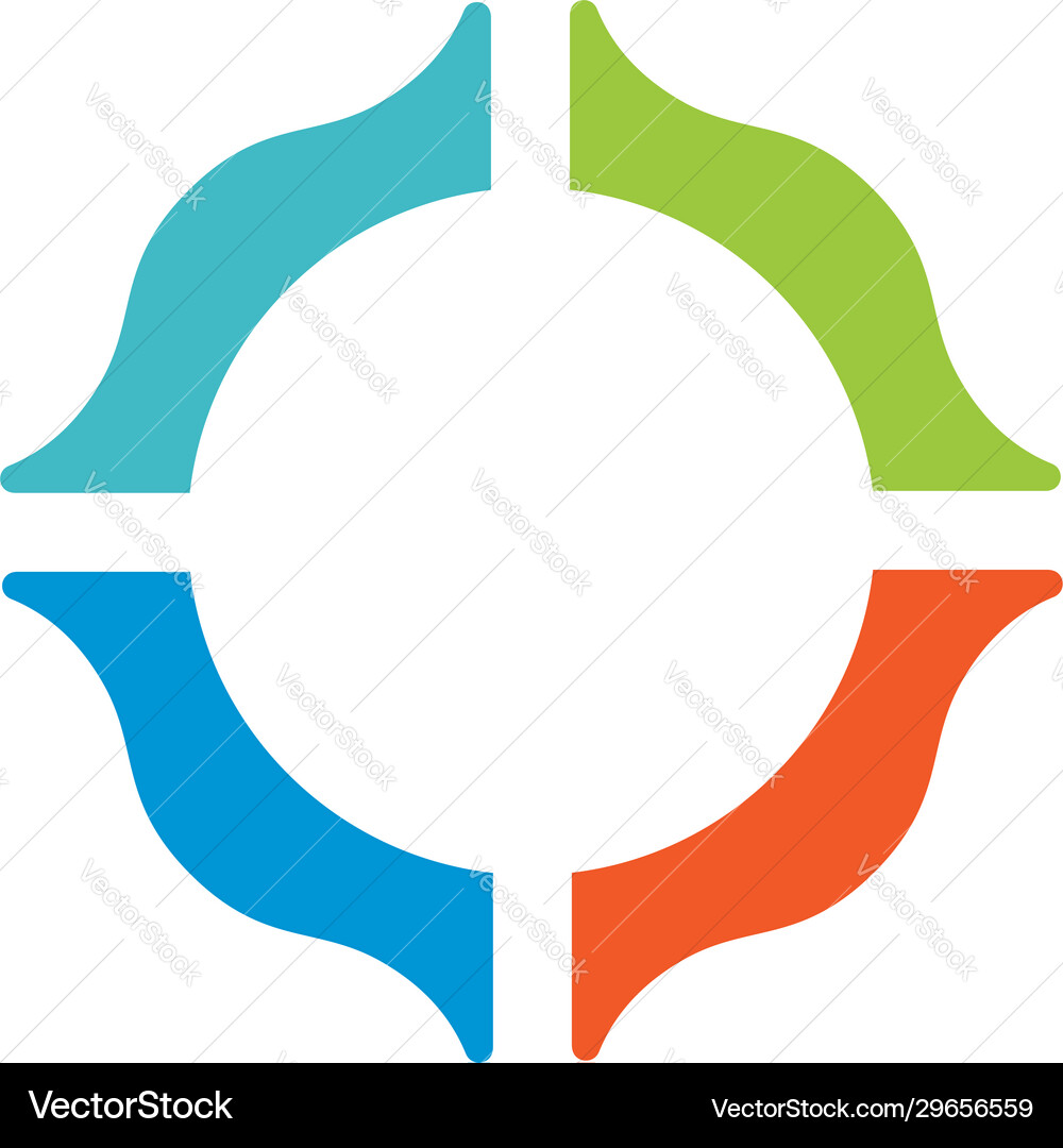 Colorful ring pattern logo template design eps 10 Vector Image