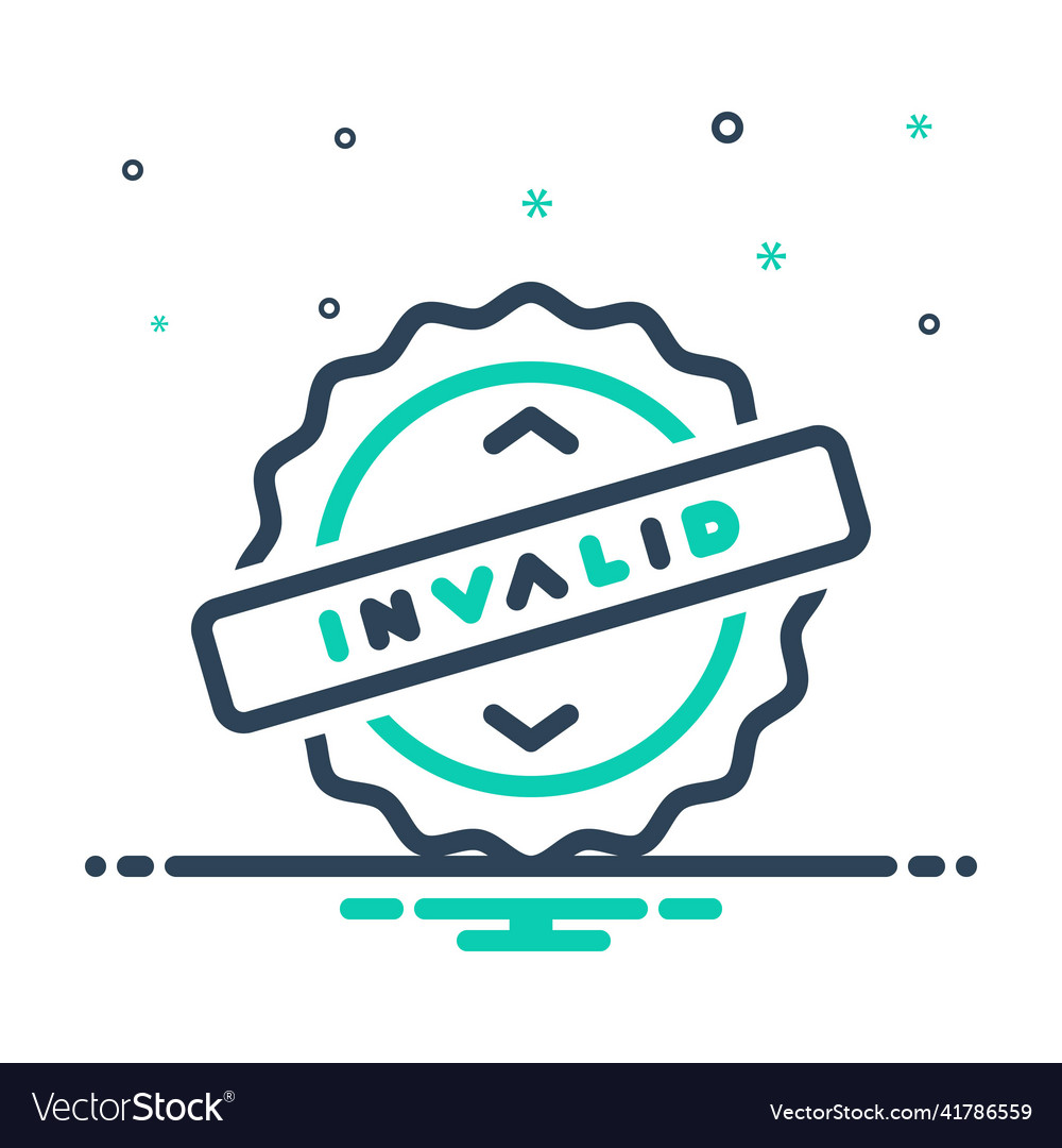 Invalid Royalty Free Vector Image - VectorStock