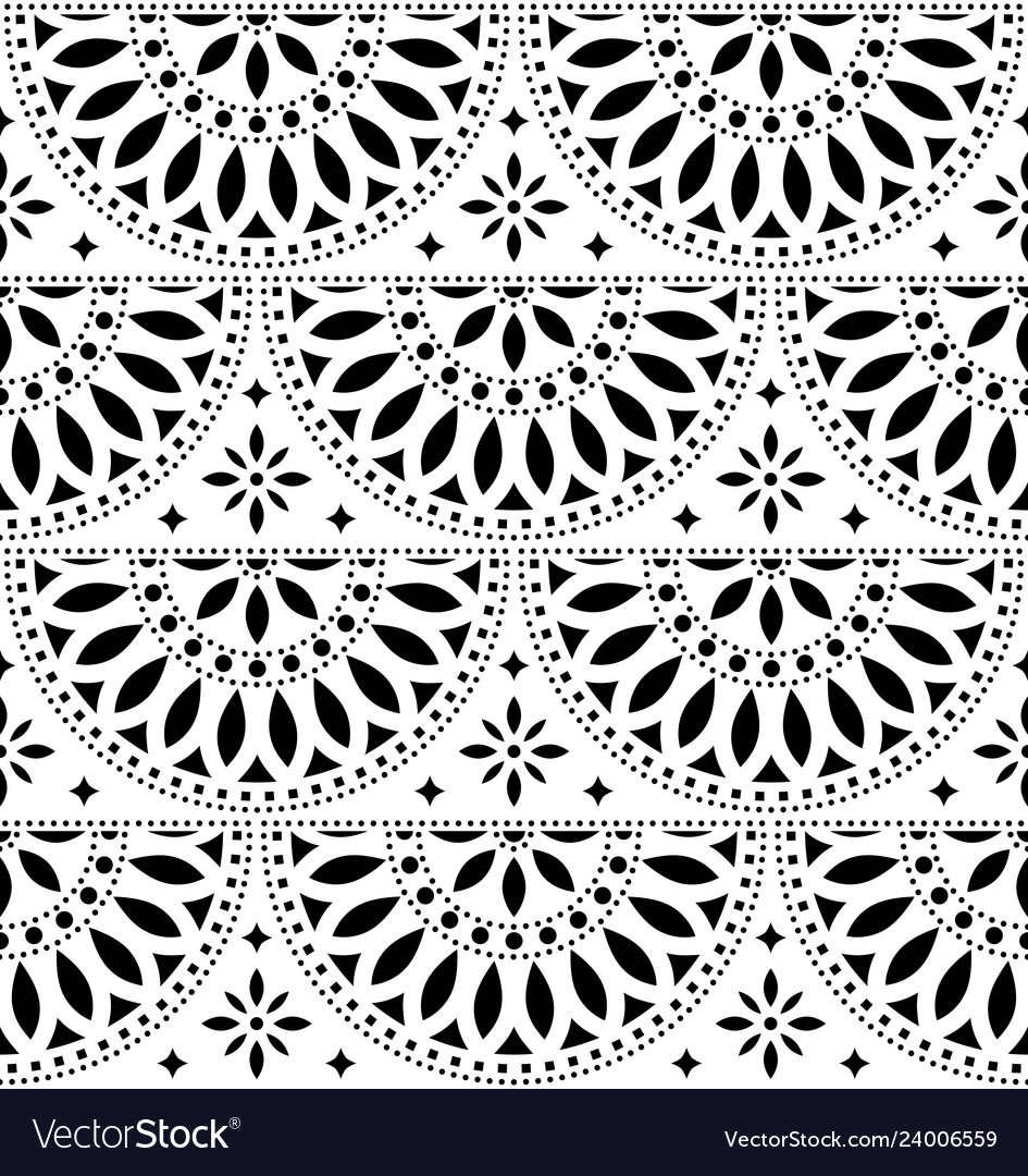 Mexican Folk Art Seamless Geometric Pattern Vector Image