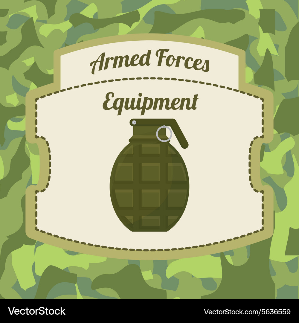 Military armed forces design Royalty Free Vector Image