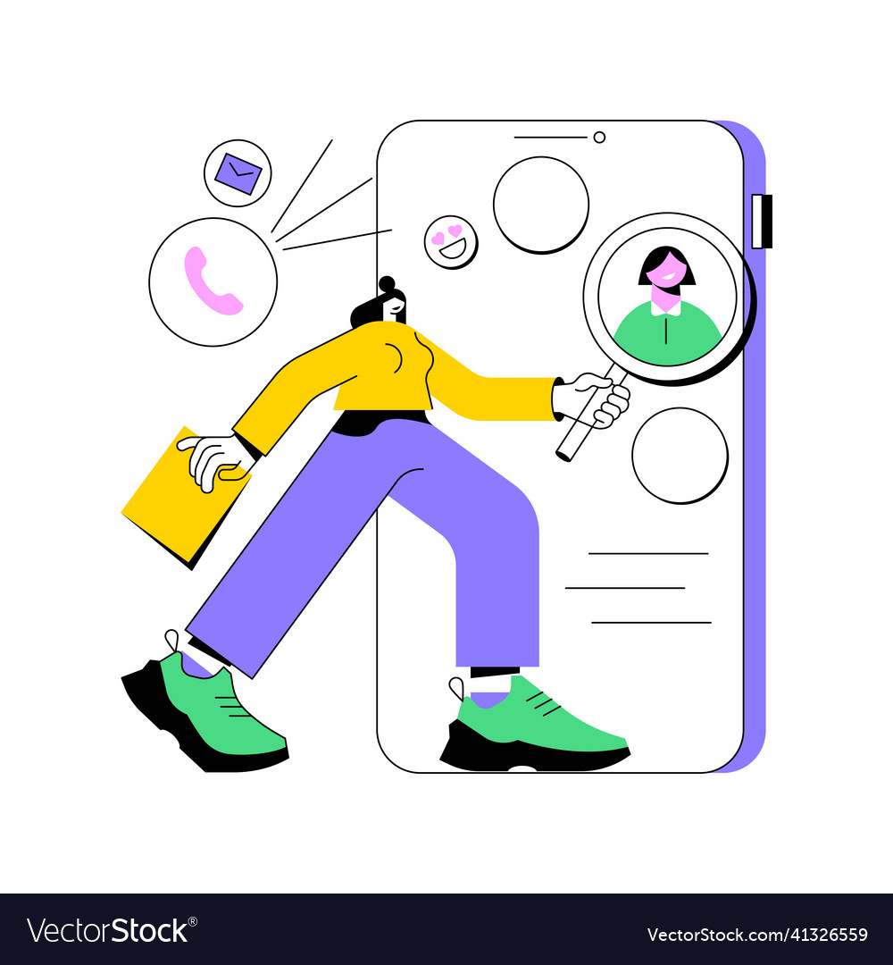 Social network monitoring abstract concept Vector Image Social network monitoring abstract concept Vector Image