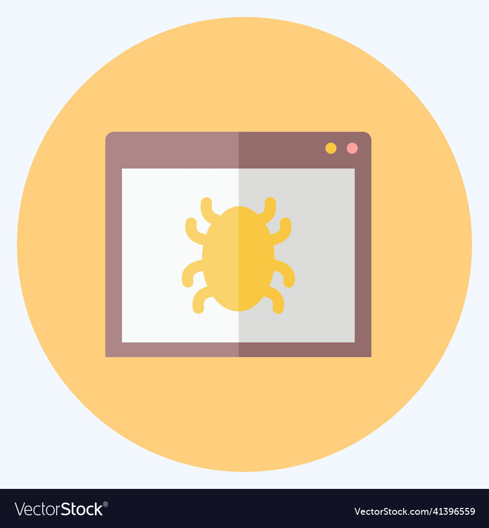 Web crawler icon in trendy flat style isolated Vector Image