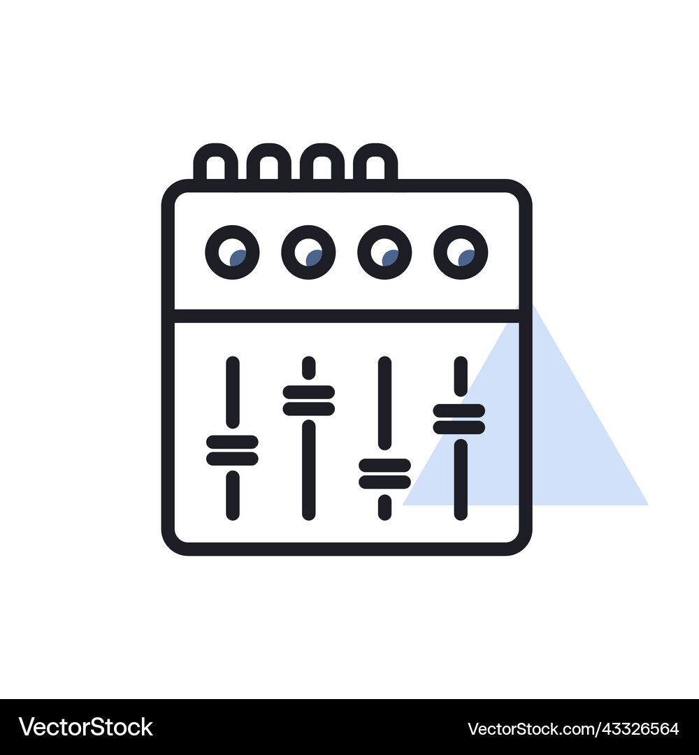 Mixing console flat icon Royalty Free Vector Image