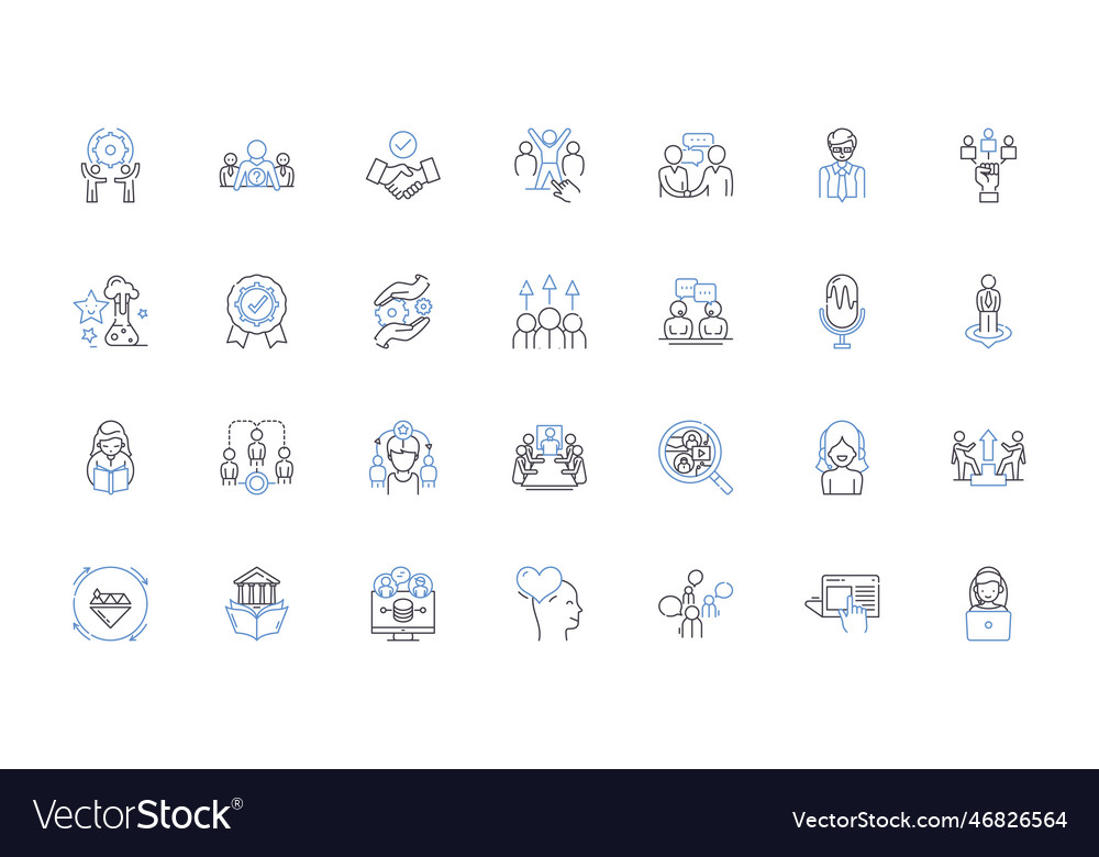 Skill boosting line icons collection mastery Vector Image Skill boosting line icons collection mastery Vector Image